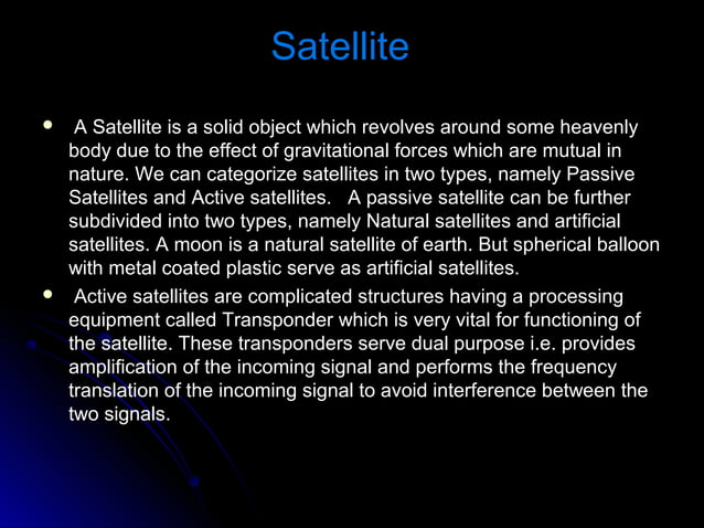 Satellites presentation | PPT | Geography | Science