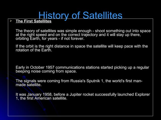Satellites presentation | PPT | Geography | Science