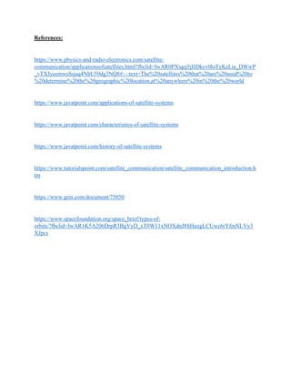 Satellite System | PDF