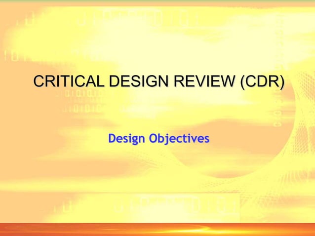 satellite system design in critical design review phase | PPT ...