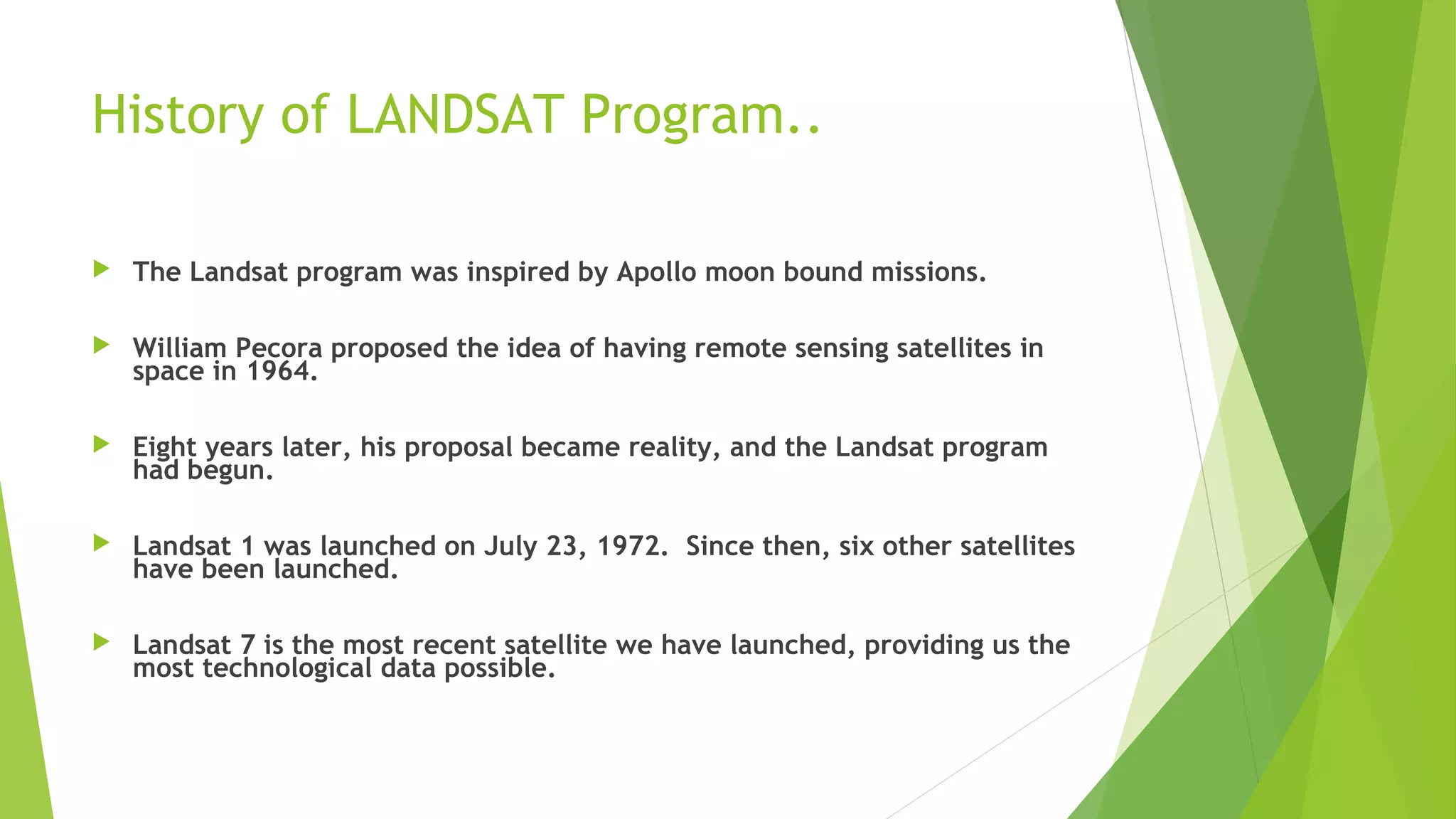 Satellite systems landsat 7 compatibility mode | PPT