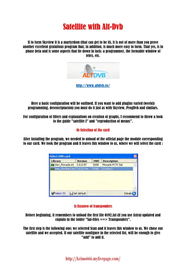 Satellite With Alt Dvb | PDF | Computing | Technology & Computing