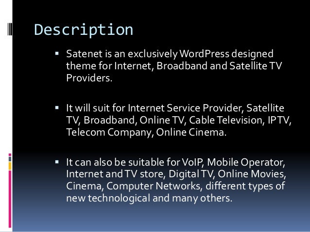 Satenet – Broadband & Internet WordPress Theme | PPTX