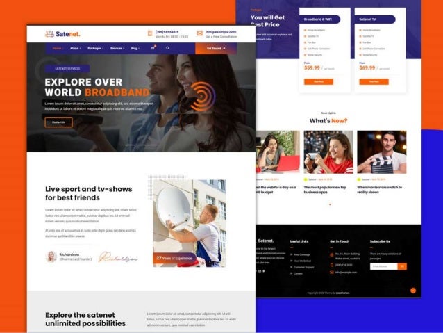 Satenet – Broadband & Internet WordPress Theme | PPTX