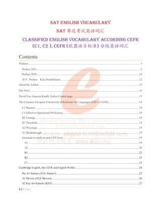 SAT 5000 English Vocabulary V2021, SAT 赛达考试英语词汇 - Classified English Vocabulary According CEFR ...