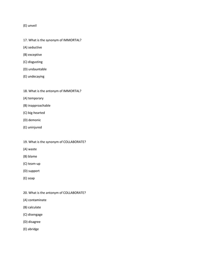 Sat English Words | PDF