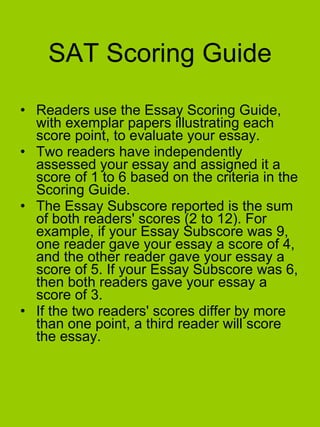Sat essay feedback | PDF
