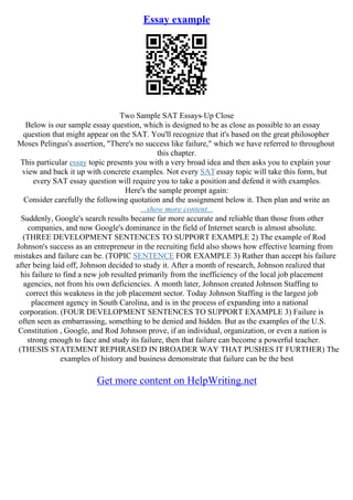 Sat Essay Practice Questions | PDF | Standardized Testing | Educational ...