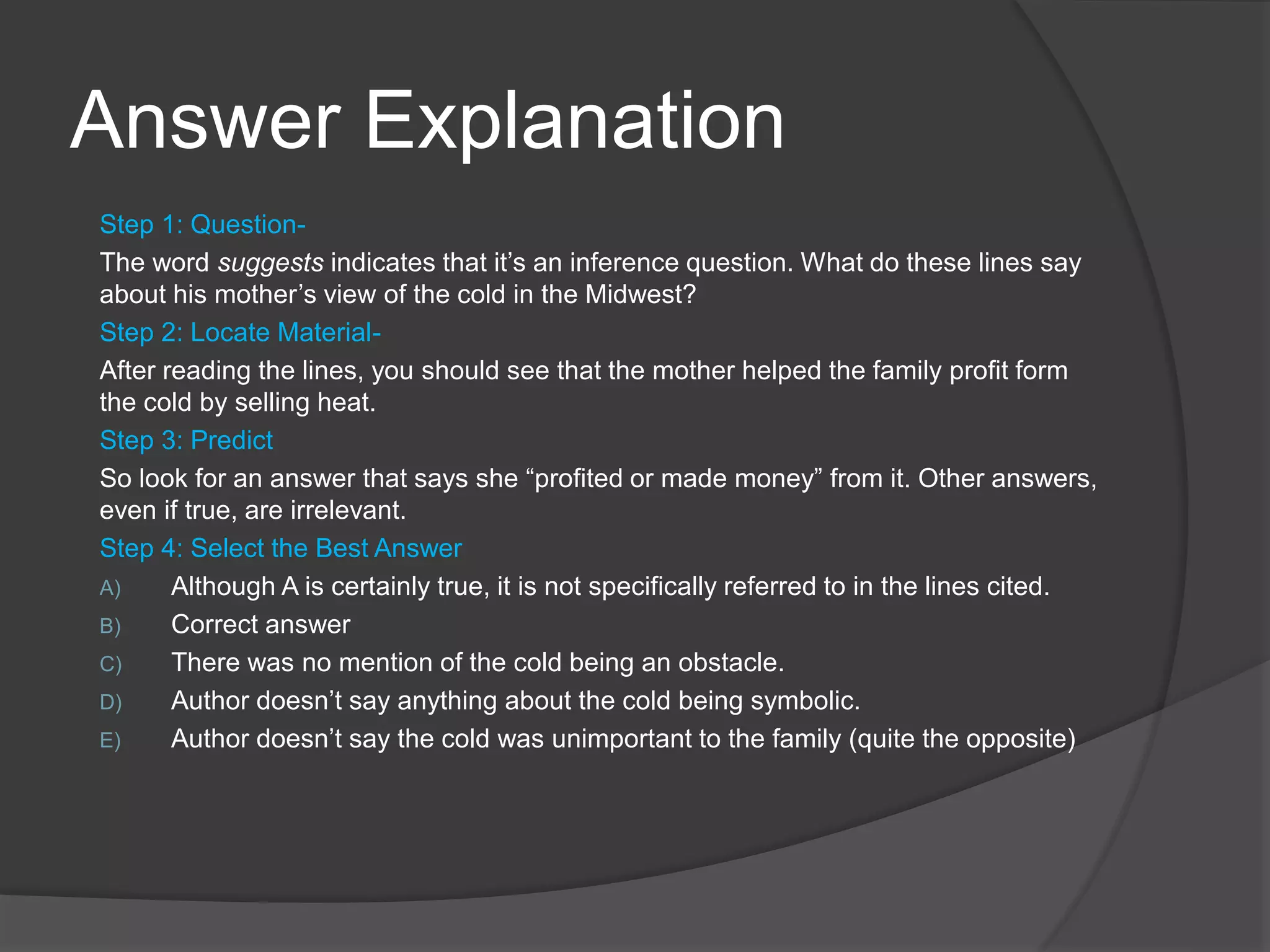Sat Exam Reading Strategies Short Passages | PPTX
