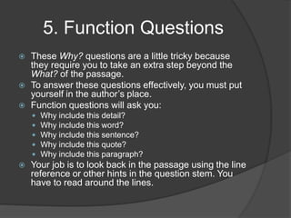 Sat Exam Reading Strategies Short Passages | PPTX