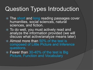 Sat Exam Reading Strategies Short Passages | PPTX