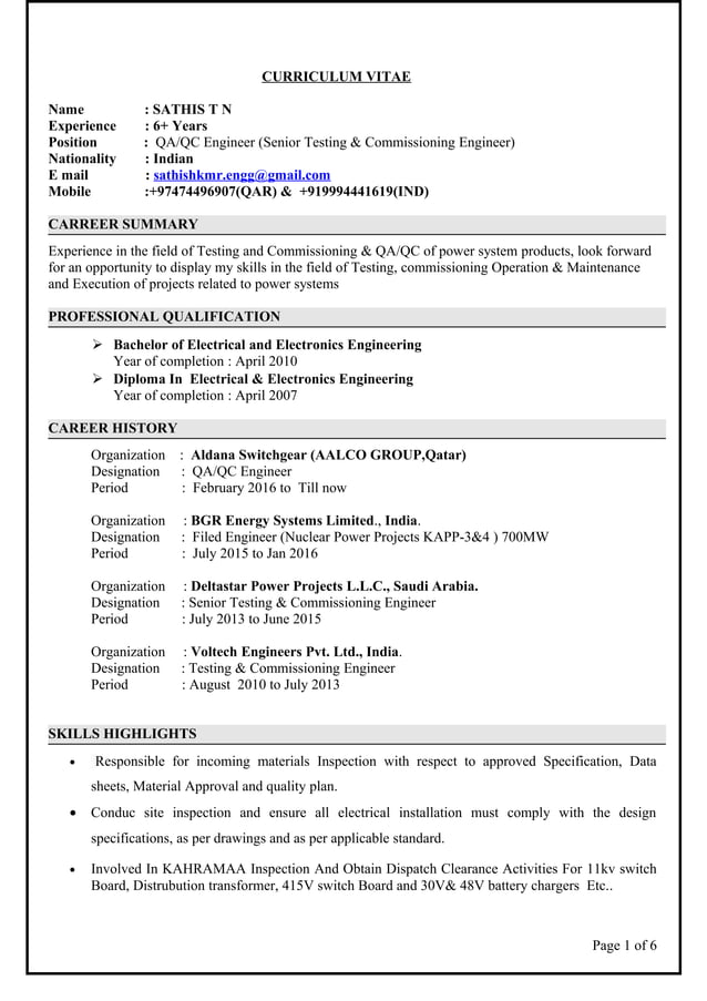 QA/QC ENGINEER | PDF