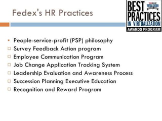 FEDEX HR PRACTICES | PPT