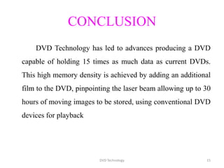 DVD TECHNOLOGY BY SAIKIRAN PANJALA | PPTX
