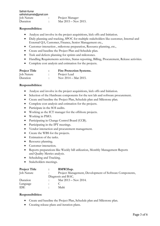 Sathish project mgmt_pmp_9+yrs | PDF