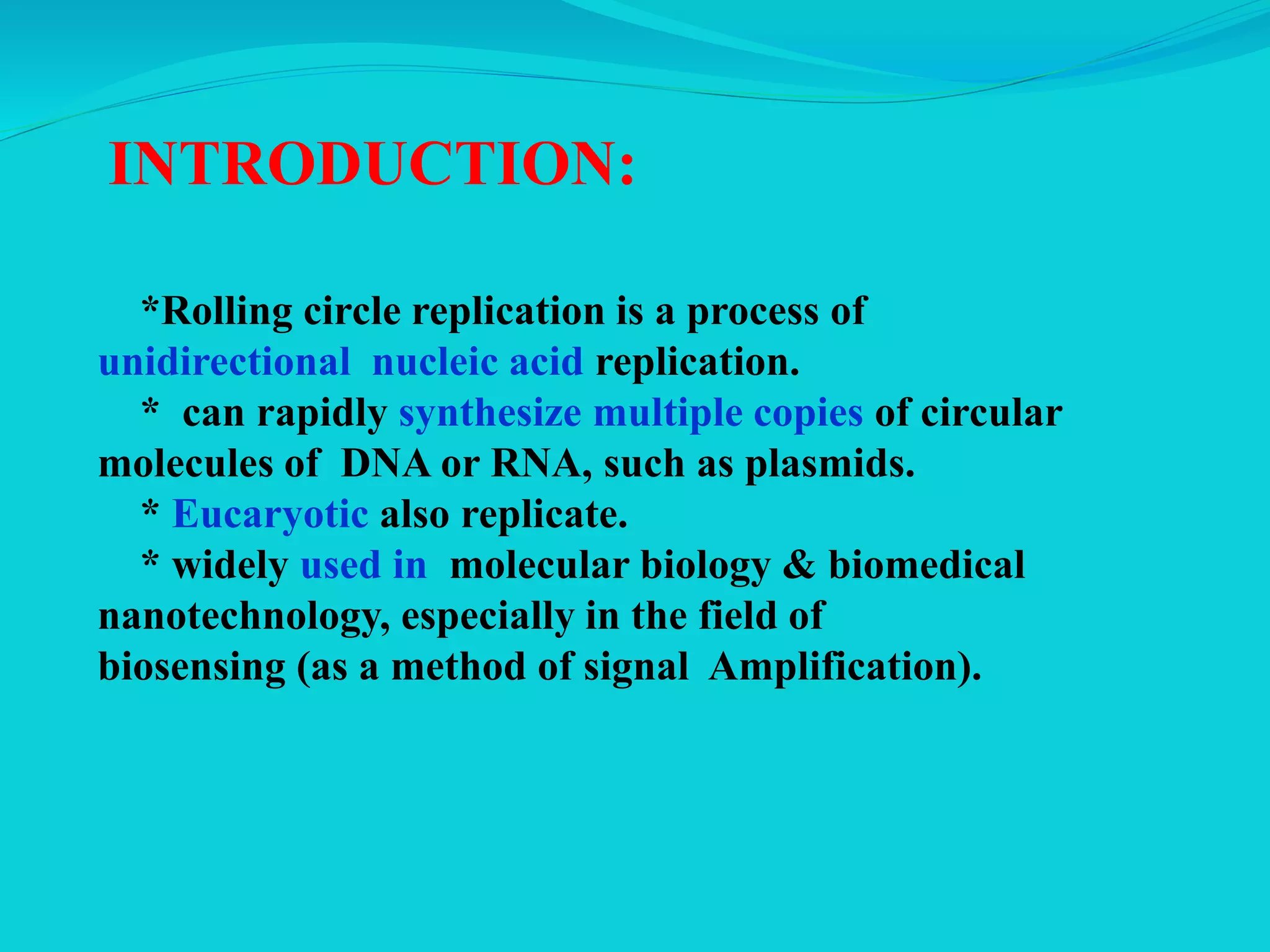 Rolling Circle Replication ppt | PPTX | Biological Sciences | Science