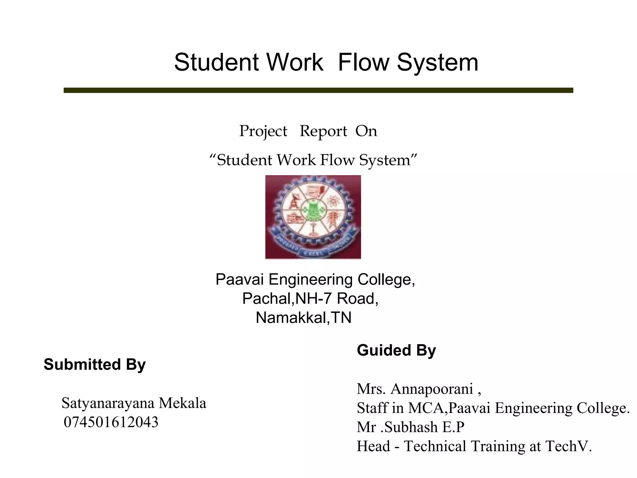 Student Work Flow System | PPT