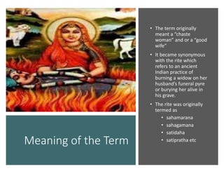 Origin and History of Sati | Indian Sati Regulation Act 1829 | Sati ...