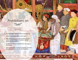 Origin and History of Sati | Indian Sati Regulation Act 1829 | Sati ...