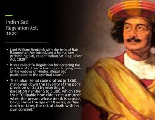 Origin and History of Sati | Indian Sati Regulation Act 1829 | Sati ...