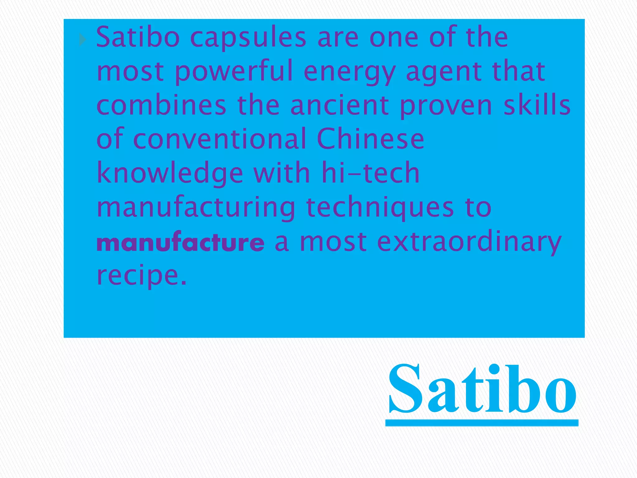 Satibo – herbal formula to fight impotence | PPTX