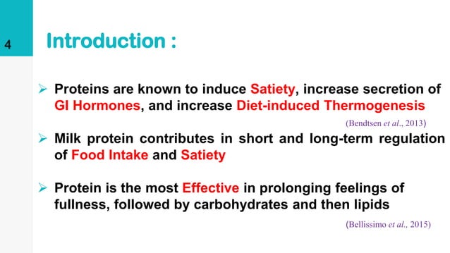 Milk Protein Inducesd Satiety | PPT