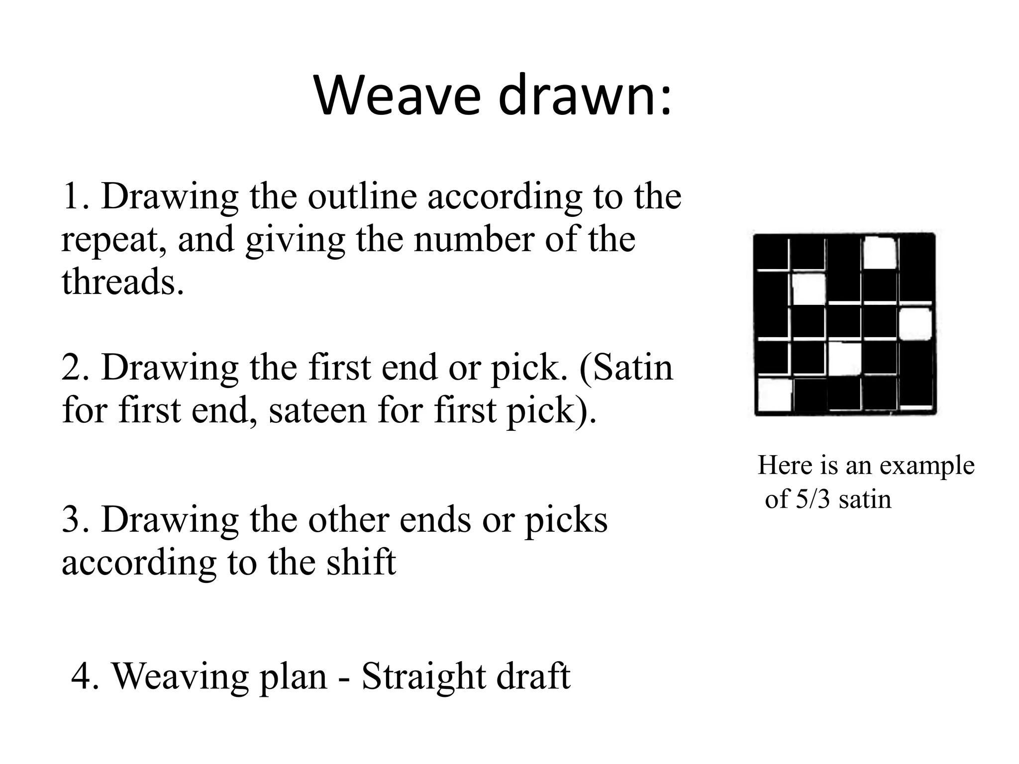 Satin and sateen weaves | PPTX