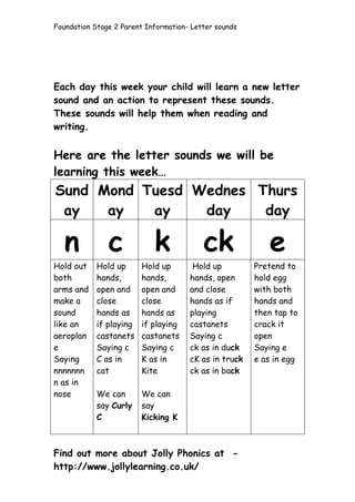 Phonics homework | DOCX