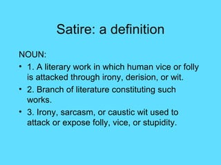 Satire Literary Terms | PPT