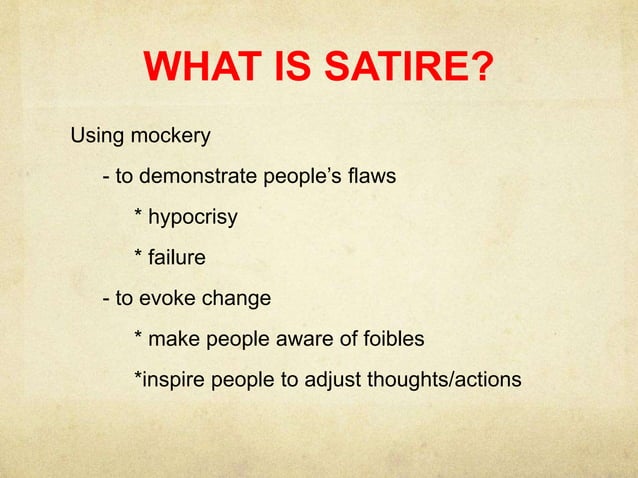 Techniques of Satire | PPTX | Comedy | Genres