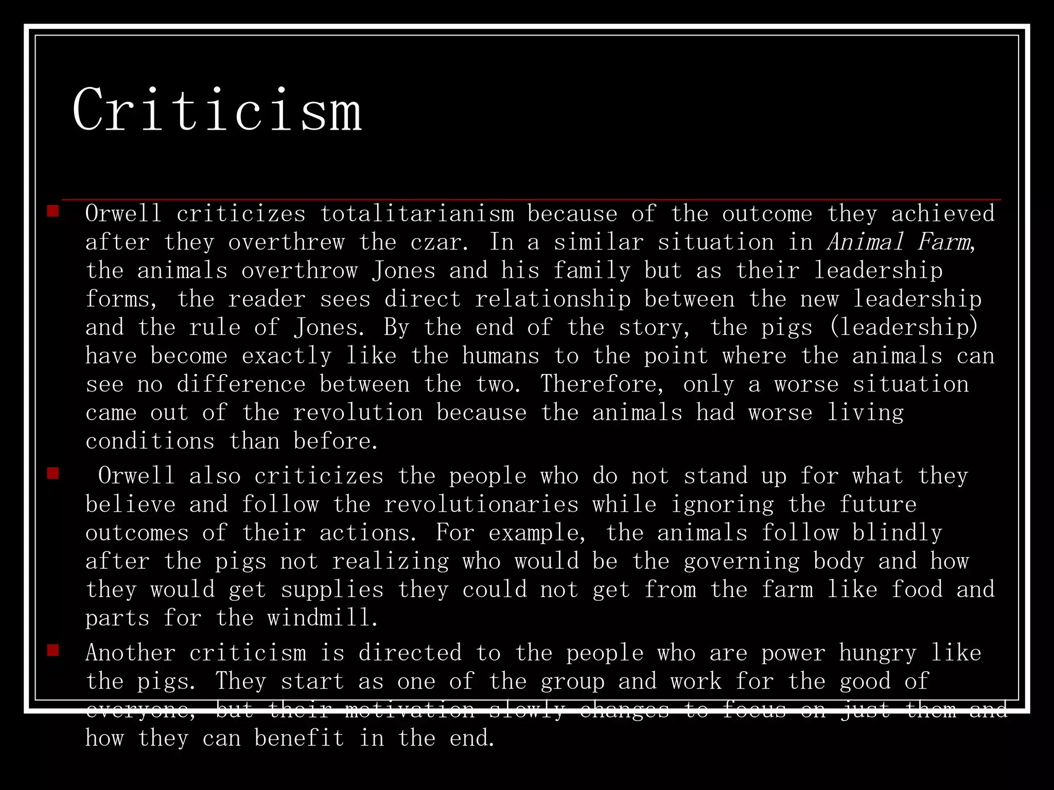 Satire in Animal Farm | PPT