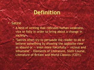 Satire Presentation | PPT
