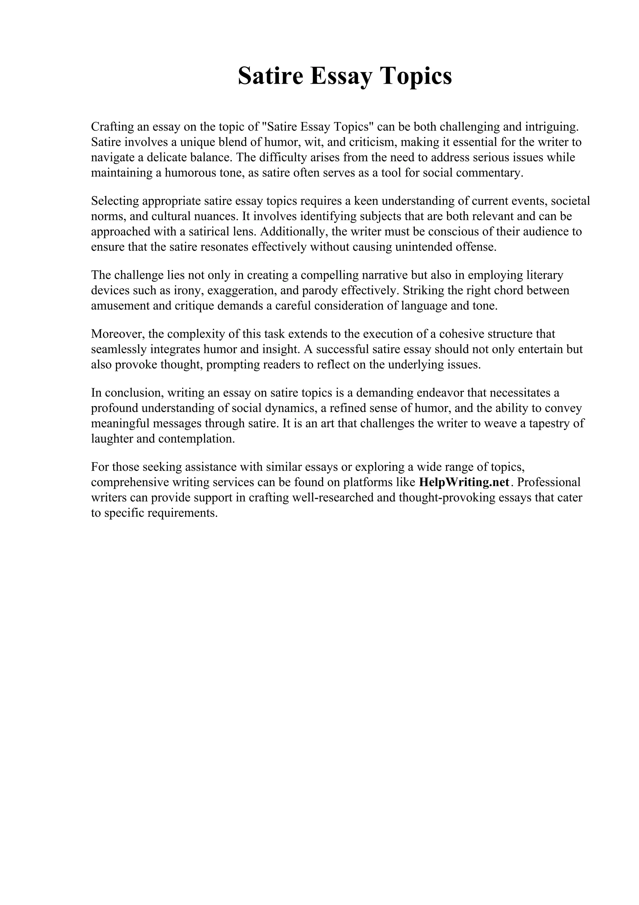 Satire Essay Topics.pdf