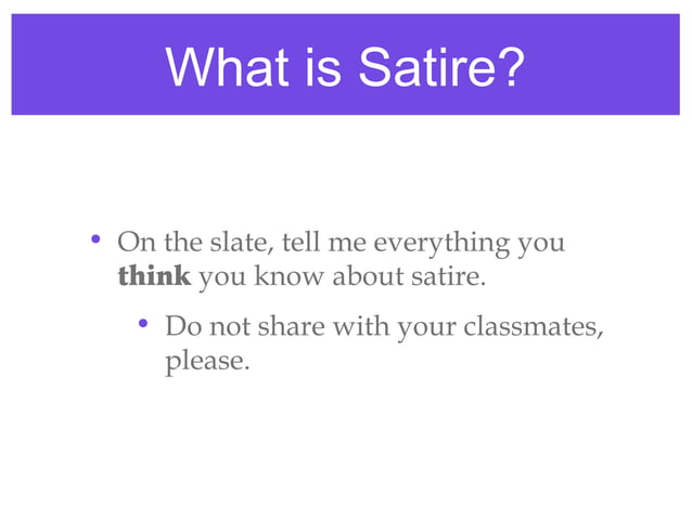 Satire introduction | PPT