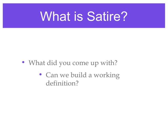 Satire introduction | PPT