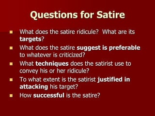 Satire notes day 1 | PPT