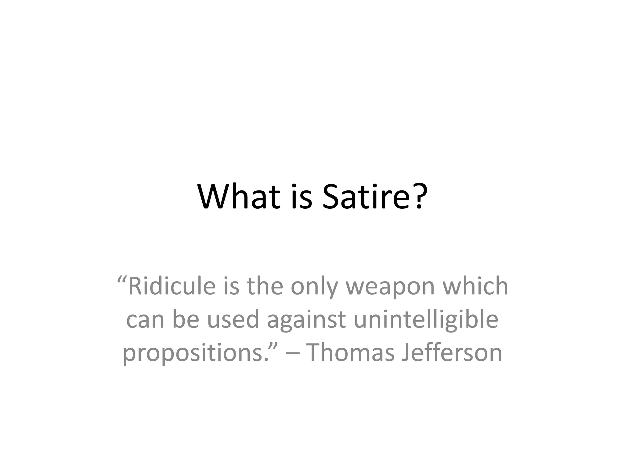What is Satire? | PPTX