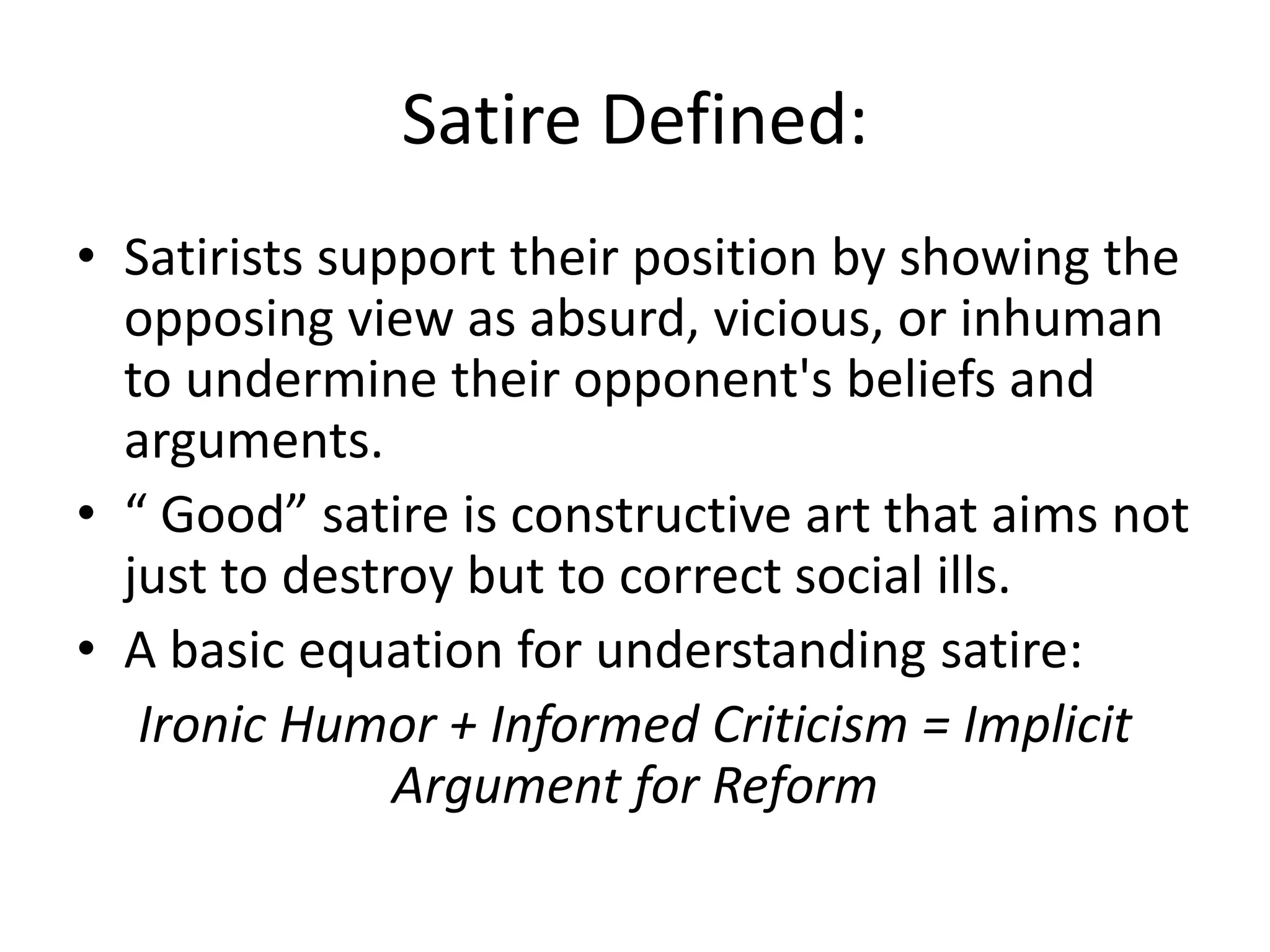 What is Satire? | PPTX