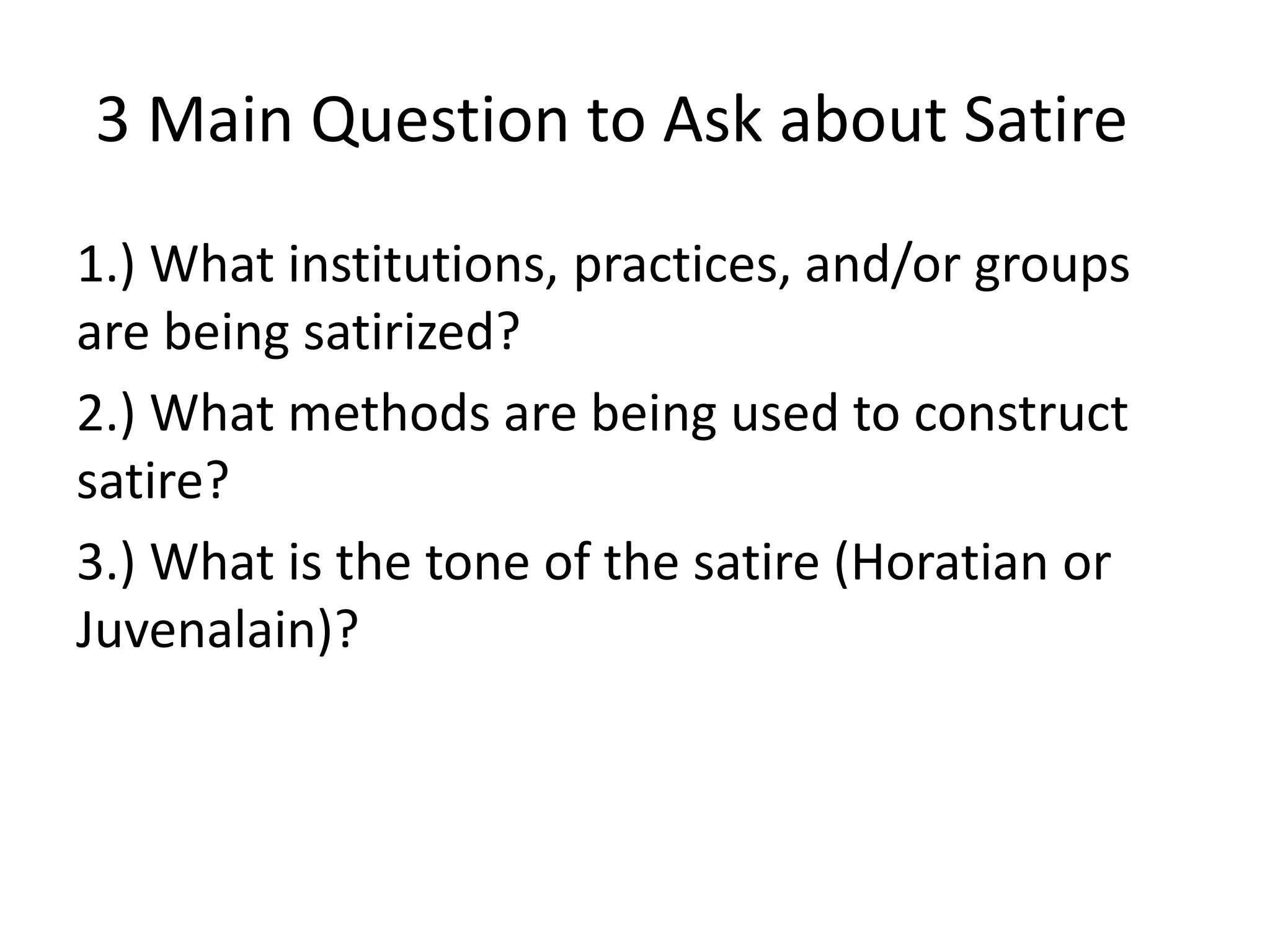 What is Satire? | PPT