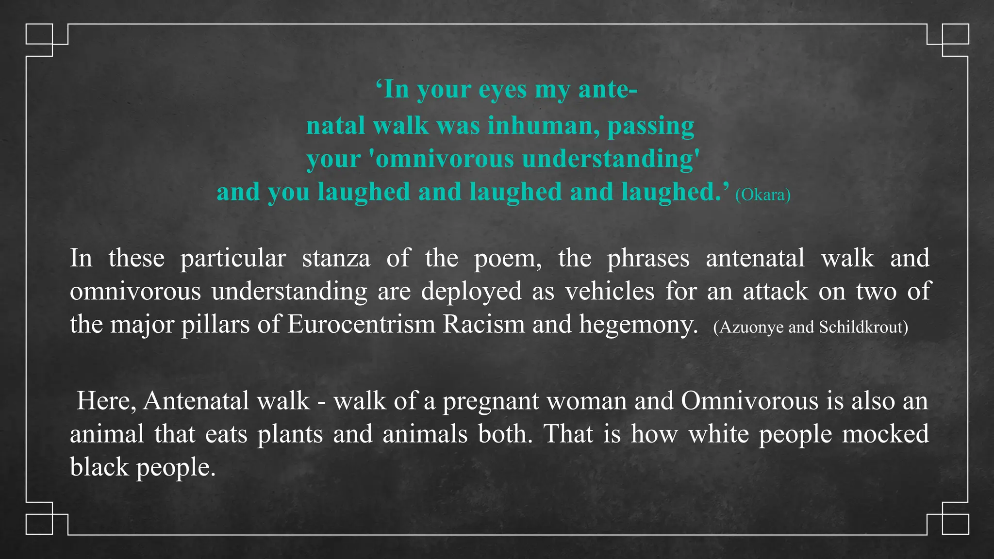 Satirical Depths - A Study of Gabriel Okara's Poem - 'You Laughed and ...