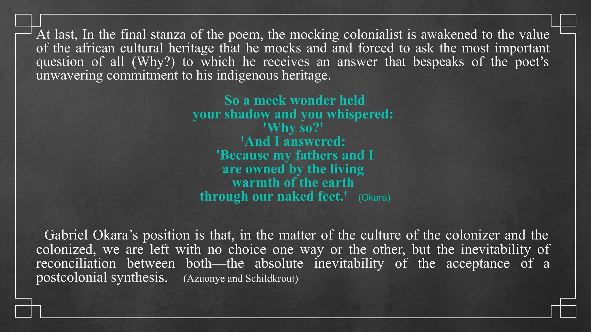 Satirical Depths - A Study of Gabriel Okara's Poem - 'You Laughed and ...