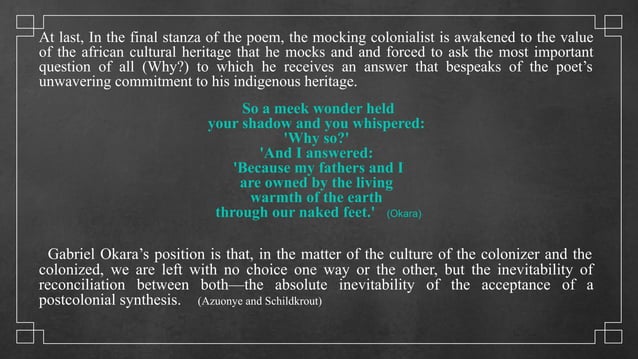 Satirical Depths - A Study of Gabriel Okara's Poem - 'You Laughed and ...