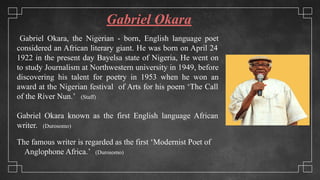 Satirical Depths - A Study of Gabriel Okara's Poem - 'You Laughed and ...