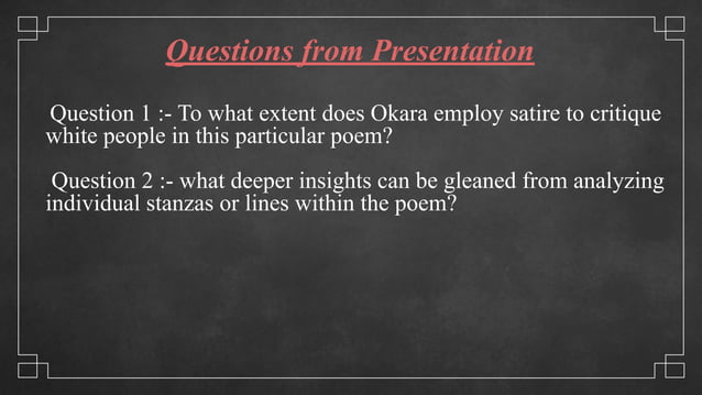 Satirical Depths - A Study of Gabriel Okara's Poem - 'You Laughed and ...