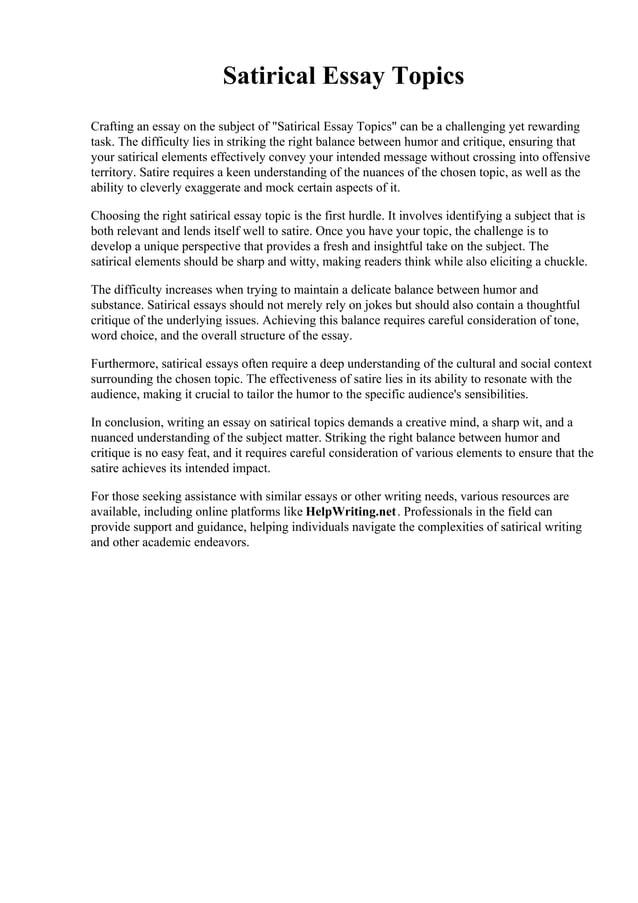 Satirical Essay Topics.pdf