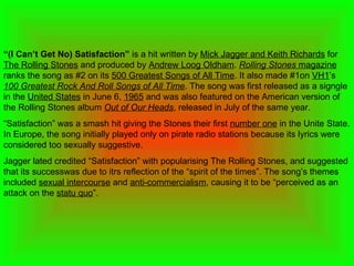 Satisfaction - Rolling Stones | PPT