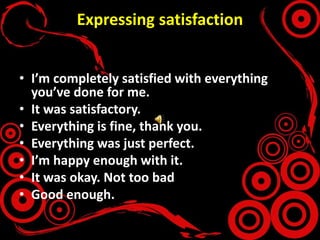 Satisfaction & disatisfaction | PPTX