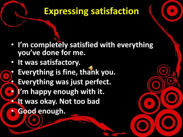 Satisfaction & disatisfaction | PPT
