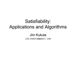 Satisfiability | PPT