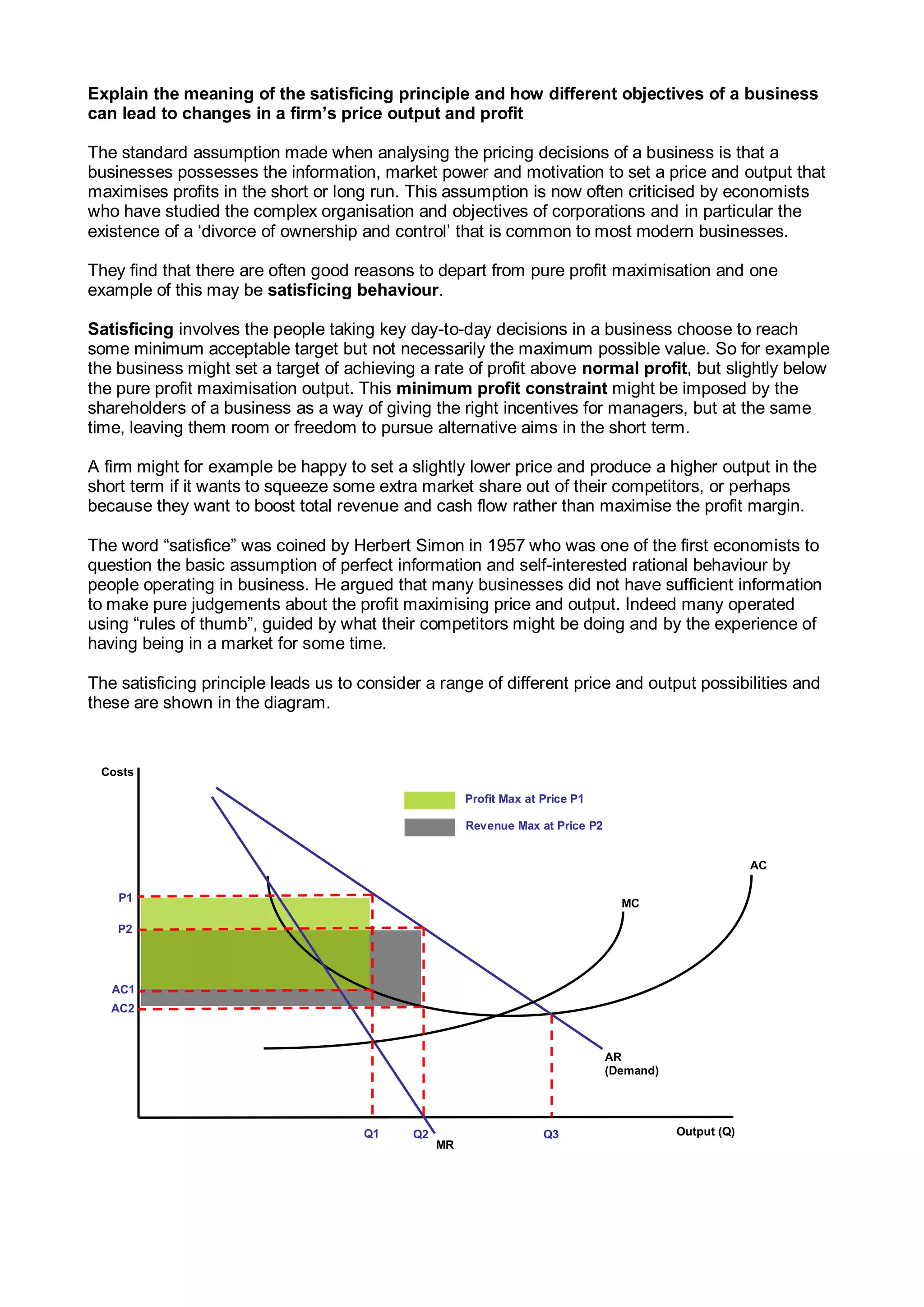 Satisficing Business Objectives | PDF